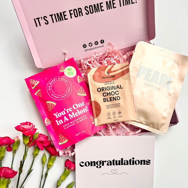 Congratulations Gift Box – Letterbox Celebration & Wellbeing Treats ...